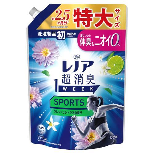 レノア超消臭1WEEK P＆G レノア 超消臭1WEEK 柔軟剤 SPORTS フレッシュシトラスの香り 詰替 特大 770ml : ウエルシア - 通販 - Yahoo!ショッピング