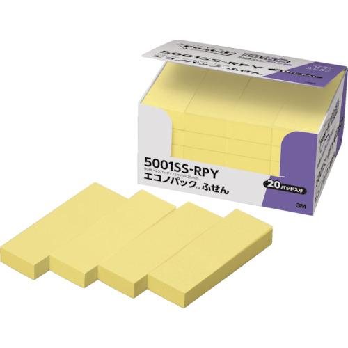 3M ポスト・イット 強粘着 75X25mm 90枚X20パッド イエロー 5001SS-RPY スリーエム : エヒメマシン Yahoo ...