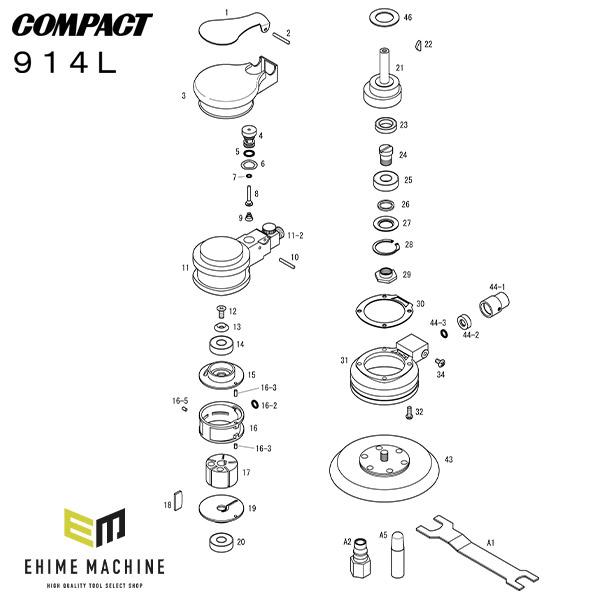 コンパクトツール [部品・代引き不可] COMPACT TOOL 914L用部品 【 バルブピンスリーブセット 】 NO.4 図番22310A ...