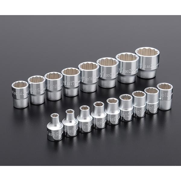 TONE 整備セール 2023 9.5sq.ソケットレンチセット(限定ブラックケース採用モデル) CX3172BK 数量限定生産 3/8 9 ...