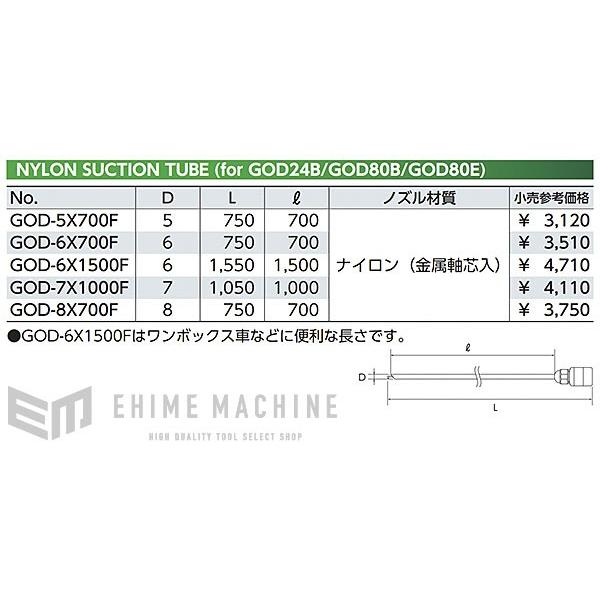 KTC オイルドレーナー用吸引ノズルフレキシブル (GOD24B・GOD80B・GOD80E) GOD-7X1000F : エヒメマシン Yahoo!ショッピング店 - 通販 - Yahoo ...
