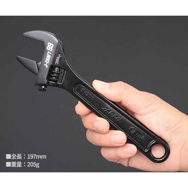 LOBSTER ロブテックス J-CRAFT99 ブラックモンキーレンチ強力型 JBM200 Jクラフト ツーナインズ 【ネコポス対応 ...