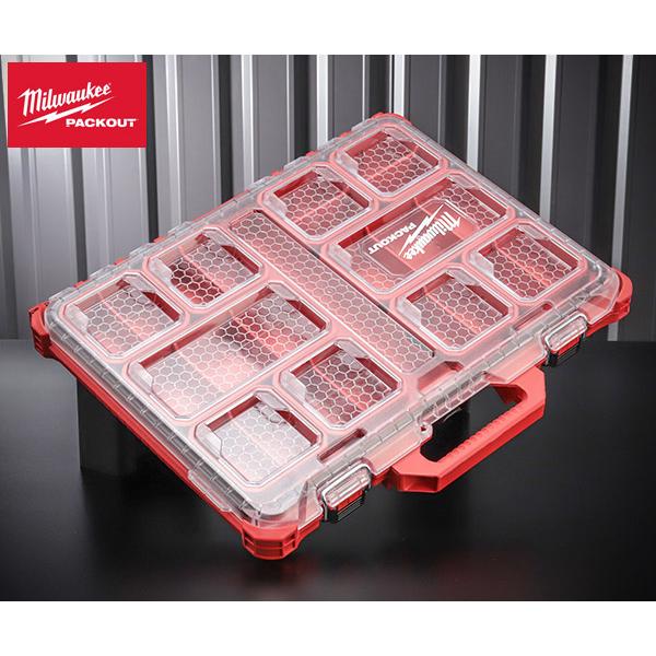 Milwaukee 日本正規品 ミルウォーキー PACKOUT ロープロファイルオーガナイザーMサイズ (48-22-8431 ...