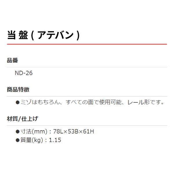 OTC 当て盤 ND-26 板金工具当金 アテバン 当盤 自動車板金ツール 小柳機工 : エヒメマシン Yahoo!ショッピング店 - 通販 - Yahoo!ショッピング