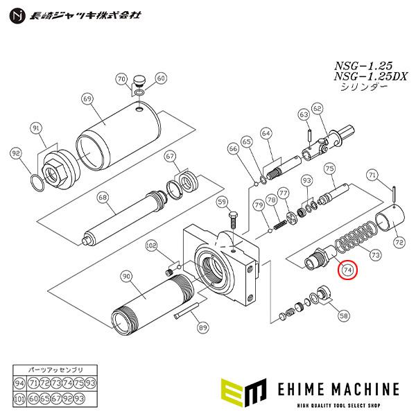 [メーカー直送品] 長崎ジャッキ NSG-1.25DX用パーツ 【 プランジャー 】 NSG-1-1/4DX-74 : エヒメマシン Yahoo!ショッピング店 - 通販 - Yahoo!ショッピング