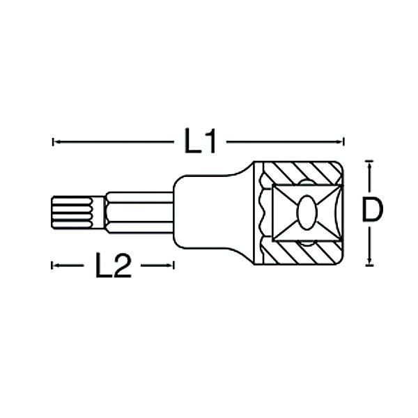 SIGNET（シグネット） 3/8DR T30 ロングヘクスローブビットソケット (22966)(4712818955965) : エヒメ ...