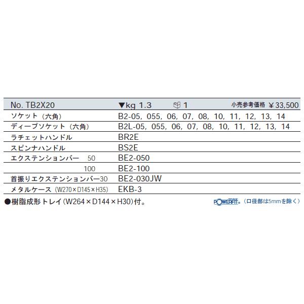 KTC 6.3sq. ソケットレンチセット 25点 TB2X20 : エヒメマシン Yahoo!ショッピング店 - 通販 - Yahoo!ショッピング