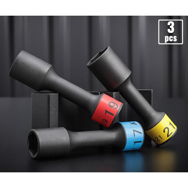 KTC 12.7sq. インパクトレンチ用ホイールナットソケットセット（ロング薄肉） TBP4903 : エヒメマシン Yahoo!ショッピング店 - 通販 - Yahoo!ショッピング