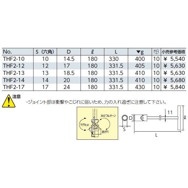 KTC T形フレックスレンチ（マグネット入り） THF2-17 : エヒメマシン Yahoo!ショッピング店 - 通販 - Yahoo!ショッピング