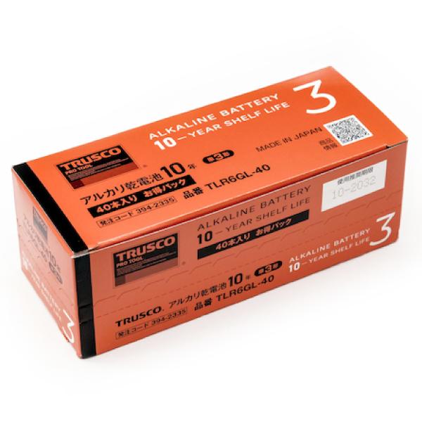 TRUSCO中山 TRUSCO アルカリ乾電池10年 単3 お得パック (40本入) TLR6GL-40 トラスコ : エヒメマシン Yahoo!ショッピング店 - 通販 - Yahoo!ショッピング
