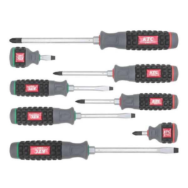 KTC TPMD18 樹脂柄ドライバセット貫通タイプ[8本組] (D1P2-1, 2, 3,D1M2-5, 6, 8,D1PS-2,D1MS-6) KTC ドライバーセット : tpmd18 ...