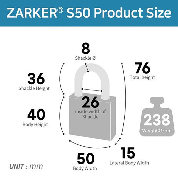 【5月の特価品】ZARKER ザーカー S50 防錆南京錠/ブリスター 鍵 カギ : エヒメマシン Yahoo!ショッピング店 - 通販 ...