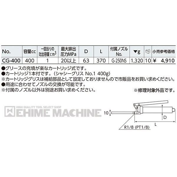KTC KTC グリースガン（カートリッジ式） CG-400 : エヒメマシン 39ショップ - 通販 - Yahoo!ショッピング