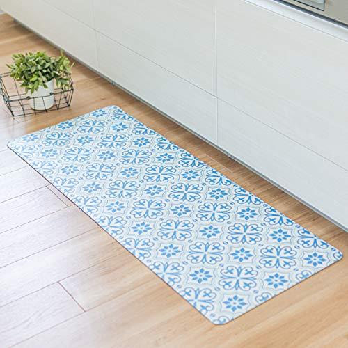 オカ(OKA)) 拭けるキッチンマット 約45cm×120cm ブルー(タイル)(拭くだけ PVC ビニール) : 栄光 - 通販 - Yahoo!ショッピング