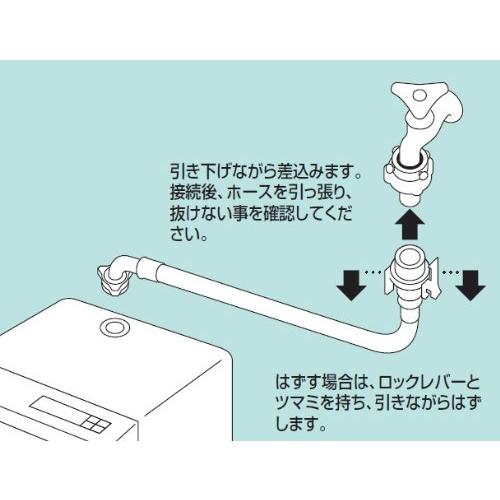SANEI 自動洗濯機給水ホース 長さ5m 元口付き ワンタッチ接続 ツバ付き 抜け防止 PT17-1-5 : 栄光 - 通販 - Yahoo!ショッピング