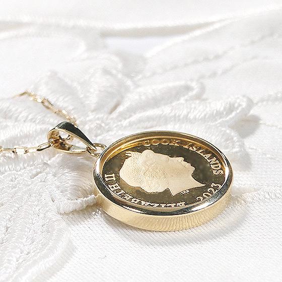 コインネックレス 24金 純金 イルカ エリザベス女王 K24 K18 2023 1/20oz ガラス付 送料無料 ドルフィン 18k 2023年 硬貨 EmN0161 : Eimys ...