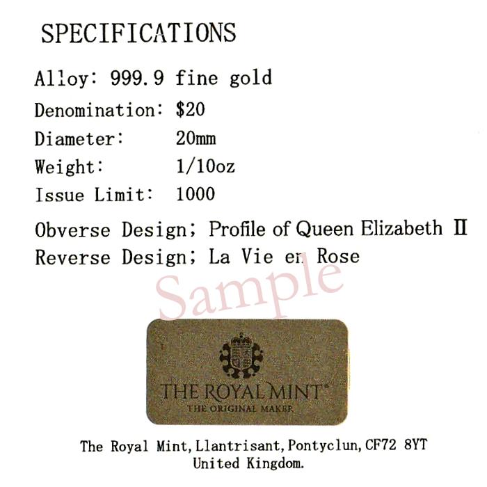 純金 K24 K18 2023 ラヴィアンローズ コイン ペンダントトップ 1/10oz 送料無料 ネックレストップ 24金 18k ゴールド 記念 エリザベス女王 2023年 EmN0203 ...