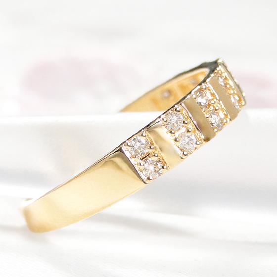 K18YG 0.25ct ダイヤモンド リング 送料無料 ゴールド 18金 K18 イエローゴールド ダイア シンプル 0.25カラット 人気 ダイヤ 上品 指輪 デイリー EmR0124 ...