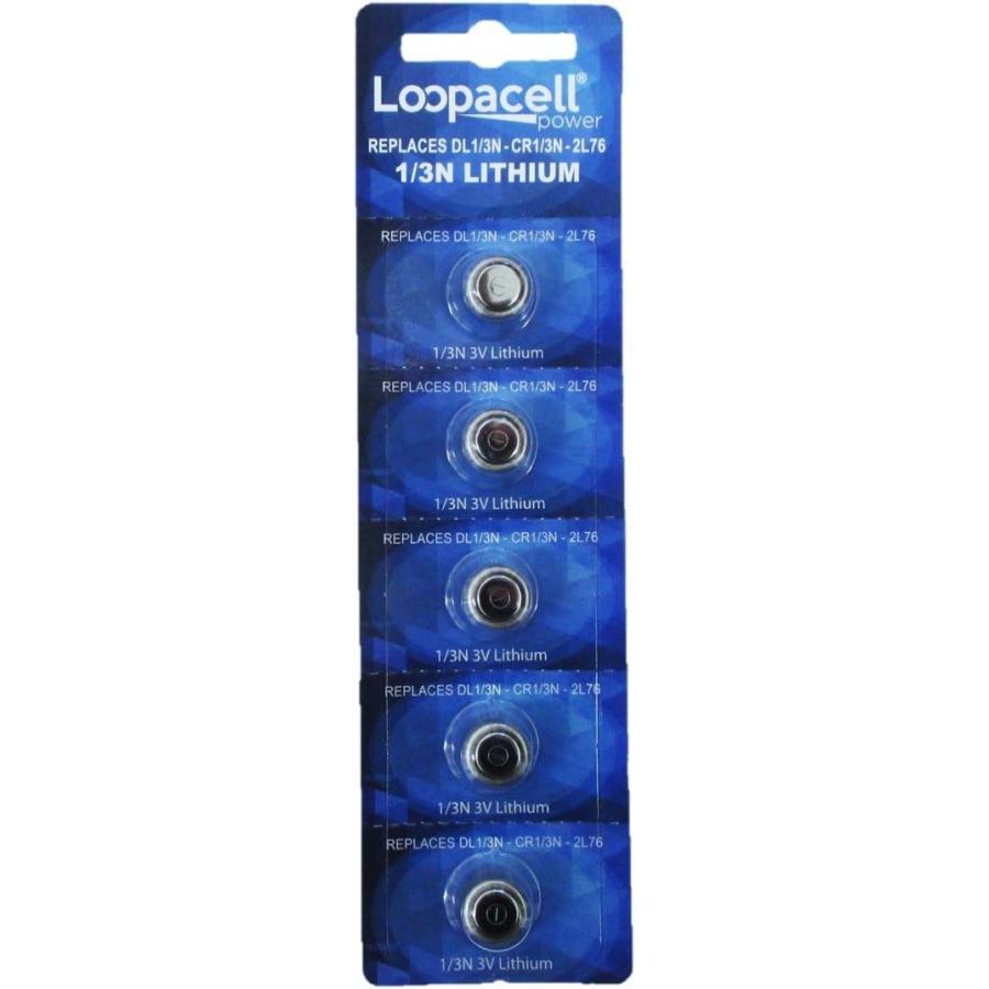 Loopacell 1/3N リチウム電池 5個パック（SANYO CR1/3N Duracel DL1/3N Energizer 2L76 ...