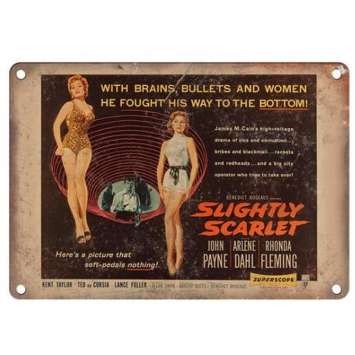 『Slightly Scarlet 』1956年 映画ポスター アメリカ雑貨 メタルサイン ブリキ看板 金属 インテリア 20x30cm : EIWAヤフー店 - 通販 - Yahoo!ショッピング