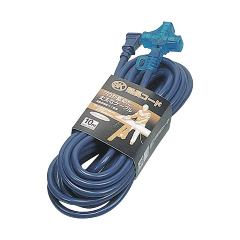 HATAYA ハタヤ 延長コード 15A 10m SK210-B ブルー 3ツクチ 3口 パイロットランプ付 125V 4930510608259 : ejoy Yahoo!ショッピング店 ...