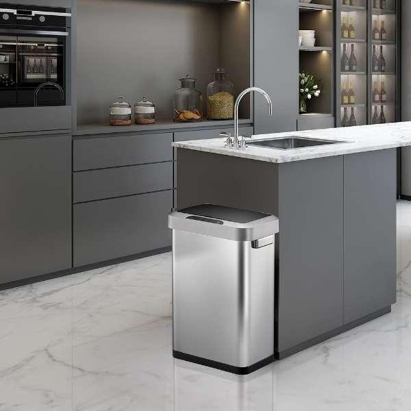 EKO ≪訳ありゴミ箱≫ホライゾンセンサービン 45L シルバー : EKOアウトレットストア - 通販 - Yahoo!ショッピング