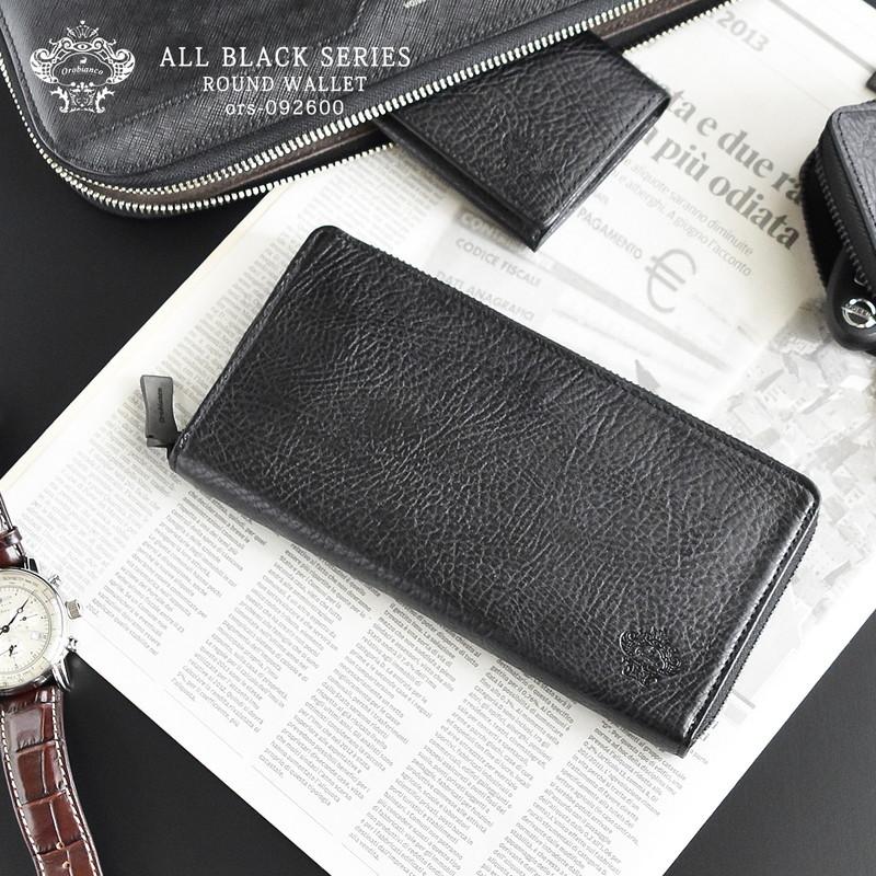 Orobianco 長財布 メンズ 本革 牛革 シボ型押し ラウンド Orobianco 長財布 メンズ 本革 牛革 シボ型押し ラウンド