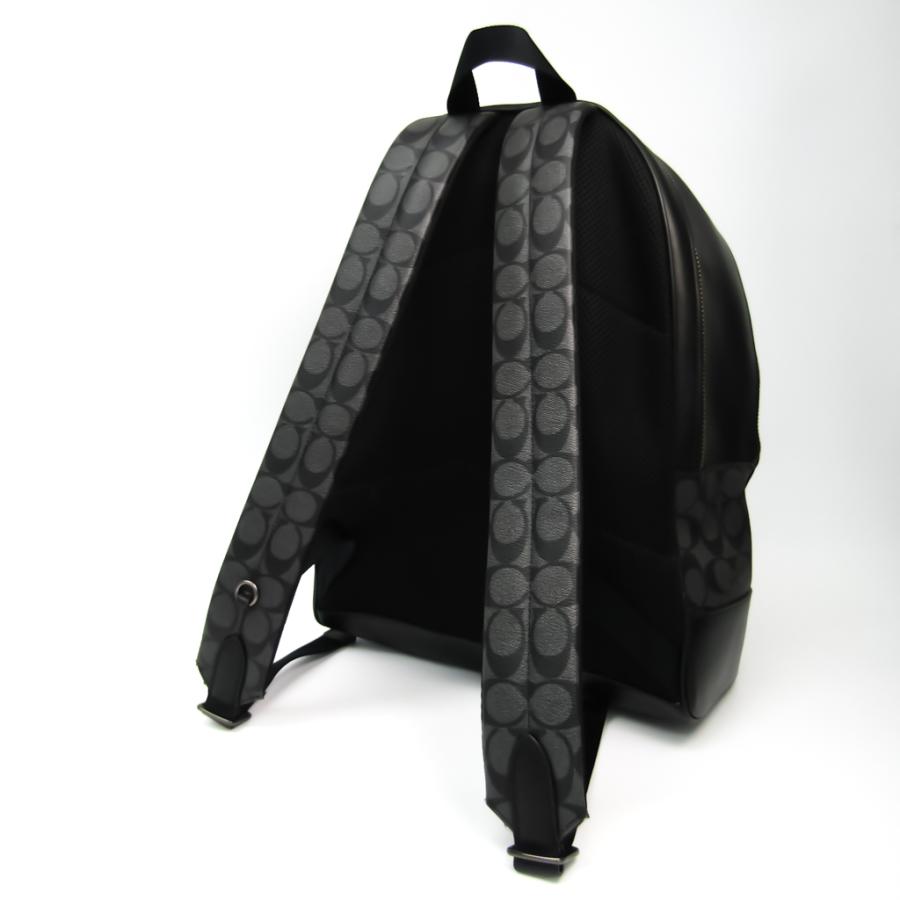 COACH コーチ キース・へリングコラボ F50057 ユニセックス PVC,レザー リュックサック ブラック,グレー : ELADYヤフー ...