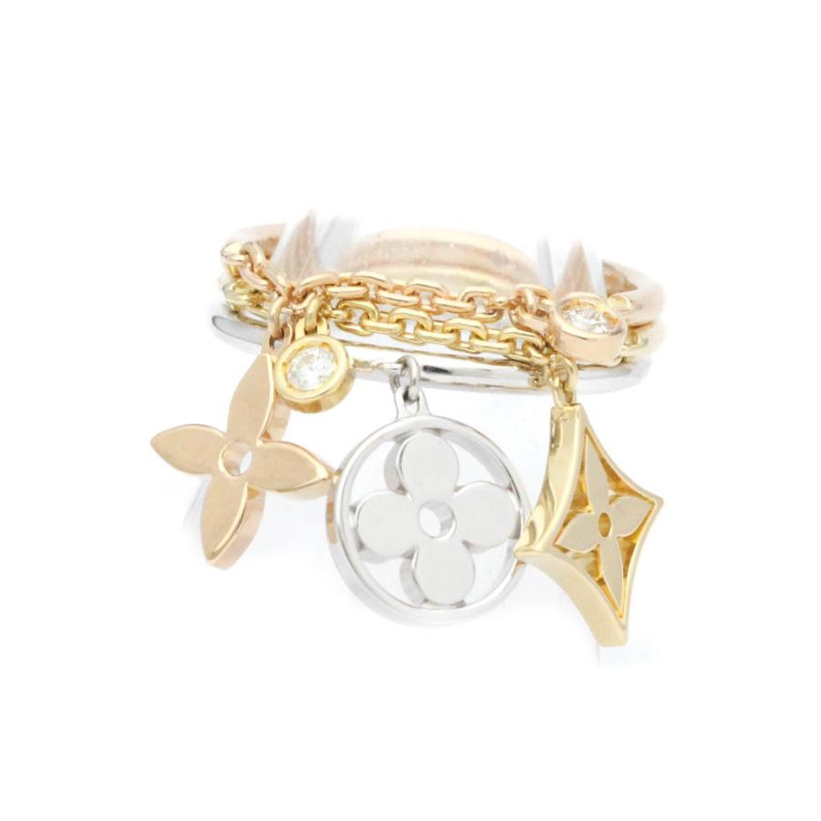 LOUIS VUITTON ルイ・ヴィトン モノグラムイディール パンピーユ リング Q9G99C K18ピンクゴールド,K18ホワイトゴールド,K18イエローゴールド(K1 : ELADY ...