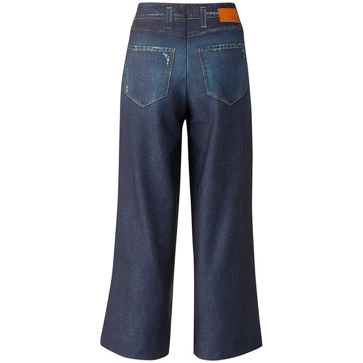 まるでデニム ワコール wacoal カルソン ワイドシルエット 裏起毛 保温 アウター ボトムス パンツ KSN502 MT LTサイズ WACOAL（ワコール） まるでデニム カルソン ワイドシルエット 裏起毛