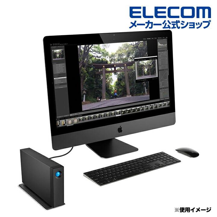 ELECOM ラシー LaCie d2 Professional 18TB 外付けHDD ハードディスク アルミ製ボディ USB3.1(Gen2) Type-C インターフェイス ...