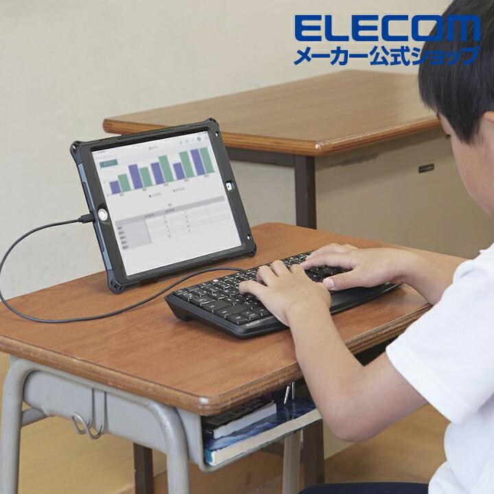 ELECOM エレコム Lightning 静音ミニキーボード JIS配列 メンブレン ライトニング 有線 キーボード 静音 ブラック┃TK-LCM02BK分 : エレコムダイレクトショップ ...