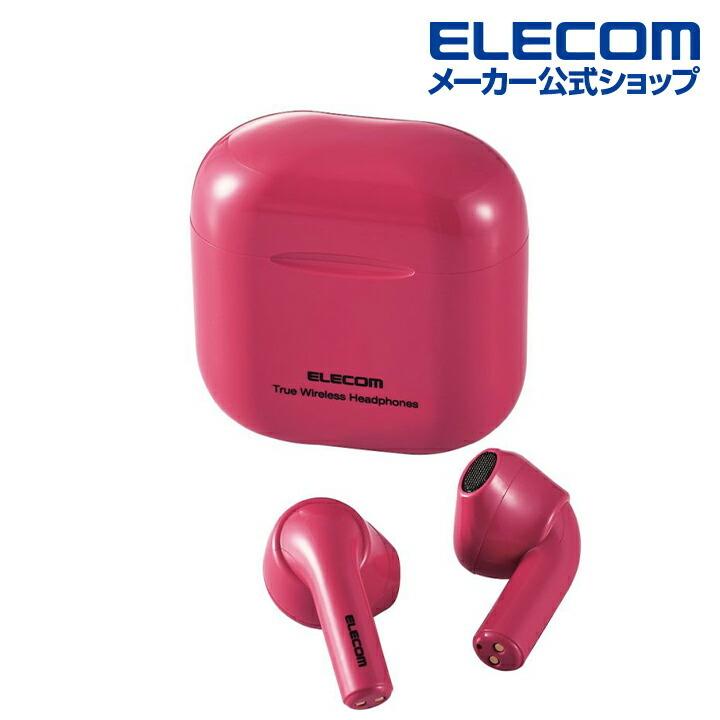 ELECOM エレコム Bluetoothイヤホン 完全ワイヤレス Bluetooth ヘッドホン ブルートゥース イヤホン ワイヤレスイヤホン AAC対応 セミオープン型 ピンク┃LBT ...