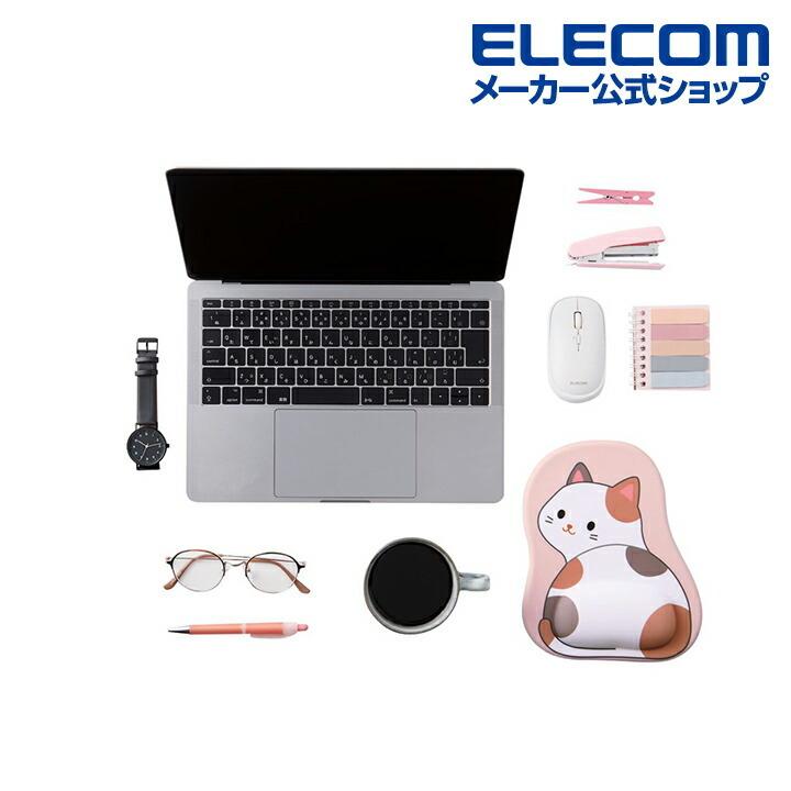 ELECOM エレコム マウスパッド MOCHIMAL モチマル リストレスト 付 マウス パッド 振り向きアニマル柄 かわいい 動物 もちもち やわらかい ネコ┃MP-AN05CAT ...