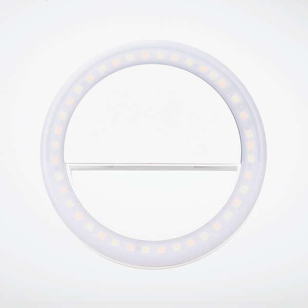 ELECOM（エレコム） LED リングライト 動画撮影向け LED ライト 9cm クリップ式 3色モード 3段階調光 1000mAh USB給電 ホワイト┃DE-L04WH : エレコム ...