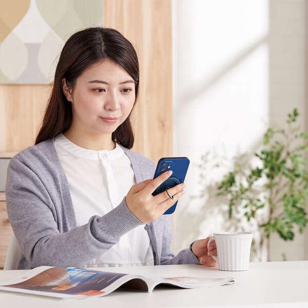 ELECOM エレコム マグネット スマホリング MAGKEEP MagSafe 対応 iPhone用アクセサリ フラット ネイビー┃P-STRMKMFNV : エレコムダイレクトショップ ...
