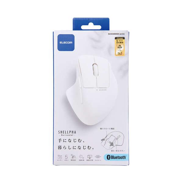 ELECOM（エレコム） ワイヤレス マウス Bluetooth 5.0 静音 チルトホイール 5ボタン SHELLPHA 抗菌 仕様 静音設計 ブルートゥース 電池式 ホワイト┃M ...