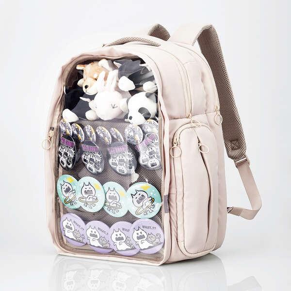 ELECOM（エレコム） 推しごとバックパック Lサイズ バックパック 推しごとバッグ 痛バッグ L フロントパーツ グレージュ┃BM-OGBP02LGY : エレコムダイレクトショップ ...