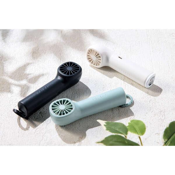 ELECOM エレコム USB扇風機 ECLEAR flow スポットファン カラビナ付 コンパクト ピンポイント送風 USB 扇風機 ミントグリーン 1400mAh┃FAN-U233GN ...