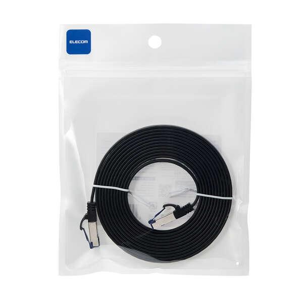 ELECOM エレコム Cat8準拠 LANケーブル 3m フラット ツメ折れ防止 ランケーブル インターネットケーブル ブラック ECLD-OCTFT/BK30 : エレコムダイレクト ...