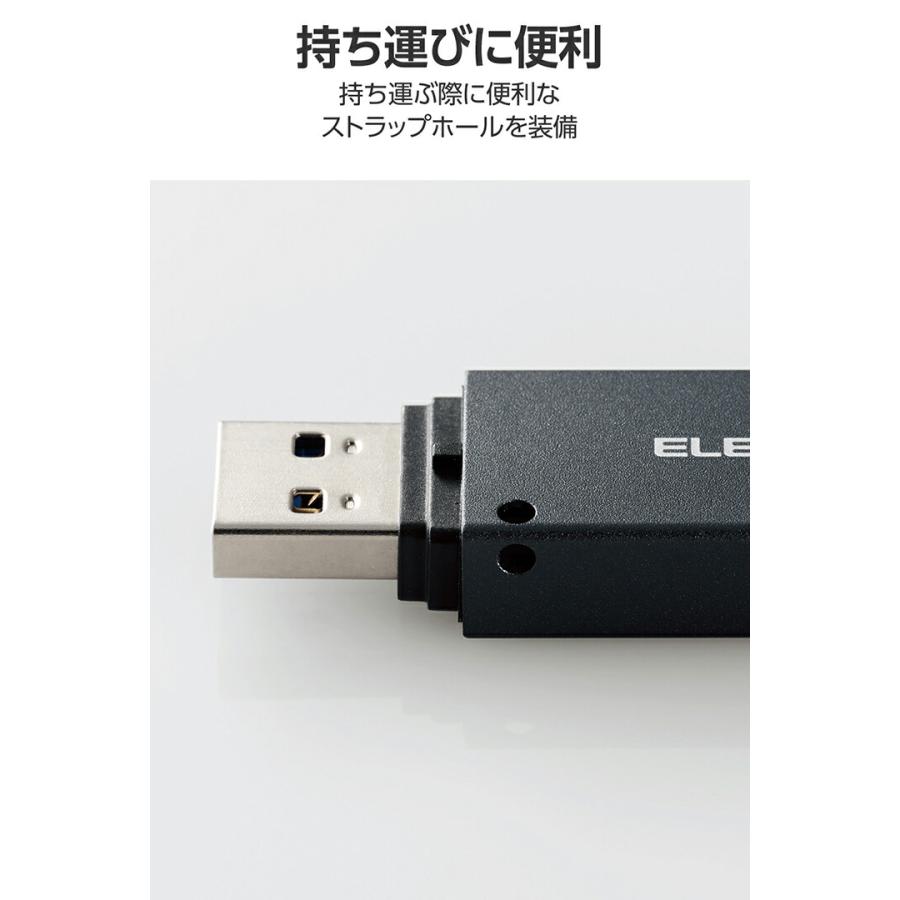 ELECOM エレコム メモリーカードリーダー USB Type-C ＆USB-A 両対応タイプ メモリカード リーダー 直挿しタイプ SD+microSD 5Gbps ブラック┃MR3C ...