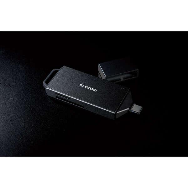 ELECOM メモリーカードリーダー USB Type-C 対応 直挿しタイプ メモリカード リーダー SD+microSD ブラック┃MR3C-D206BK/EC エレコム 在庫処分 ...