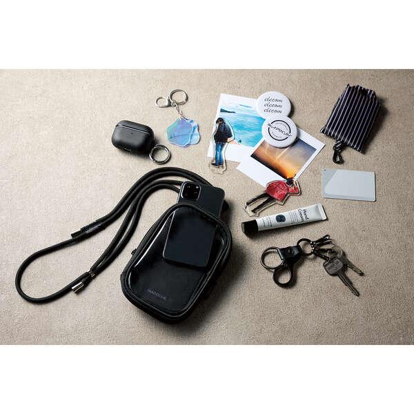 ELECOM エレコム スマートフォン用 ショルダーポーチ MAPOCHE スマホ汎用 クリアポーチタイプ ブラック┃P-MAP05BK : エレコムダイレクトショップ - 通販 ...