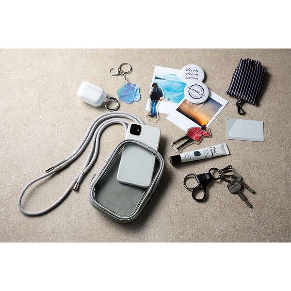 ELECOM エレコム スマートフォン用 ショルダーポーチ MAPOCHE スマホ汎用 クリアポーチタイプ ダスティグレー┃P-MAP05GY : エレコムダイレクトショップ - 通販 ...