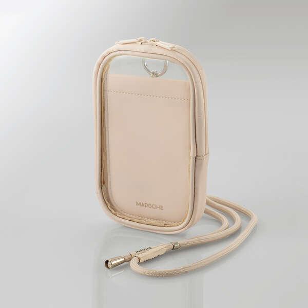 ELECOM エレコム スマートフォン用 ショルダーポーチ MAPOCHE スマホ汎用 クリアポーチタイプ ホワイト┃P-MAP05WH : エレコムダイレクトショップ - 通販 ...