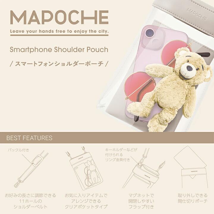 ELECOM スマートフォン用 ショルダーポーチ MAPOCHE スマホ汎用 クリアポケットタイプ ミルクティーホワイト┃P-MAP06WH エレコム 在庫処分 : エレコムダイレクトショップ ...