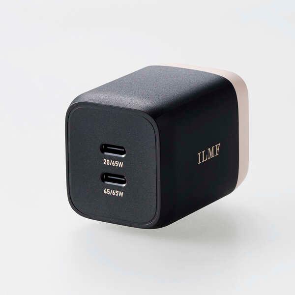 ELECOM（エレコム） ILMF -イルムフ- USB Power Delivery 65W キューブ AC充電器 65W USB-C 2 ...