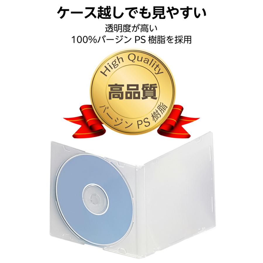 ELECOM エレコム Blu-ray DVD CDケース 1枚収納 50パック CD DVDスリムプラケース クリア CCD-JSCS50CR/EC : エレコムダイレクトショップ - 通販 ...