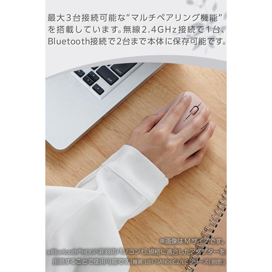ELECOM（エレコム） ワイヤレス マウス SHELLPHA USB無線 Bluetoothマウス 3ボタン Sサイズ 無線マルチ 抗菌仕様 静音設計 ピンク M-SH11MBSKPN ...