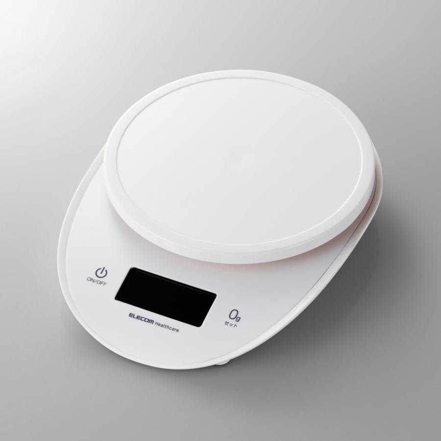 ELECOM エレコム キッチンスケール バックライト付き 大判丸形 最大3kg 最小0.5g表示 バックライト ホワイト EKSA01WH : エレコムダイレクトショップ - 通販 ...